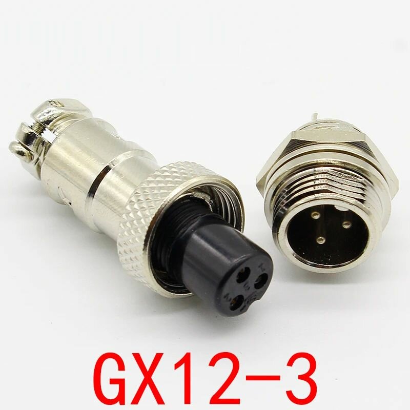 1 шт. GX12 3-контактный разъем «папа-мама» 12 мм, разъем для панели проводов, авиационный разъем L89 GX12, круглый разъем, гнездо