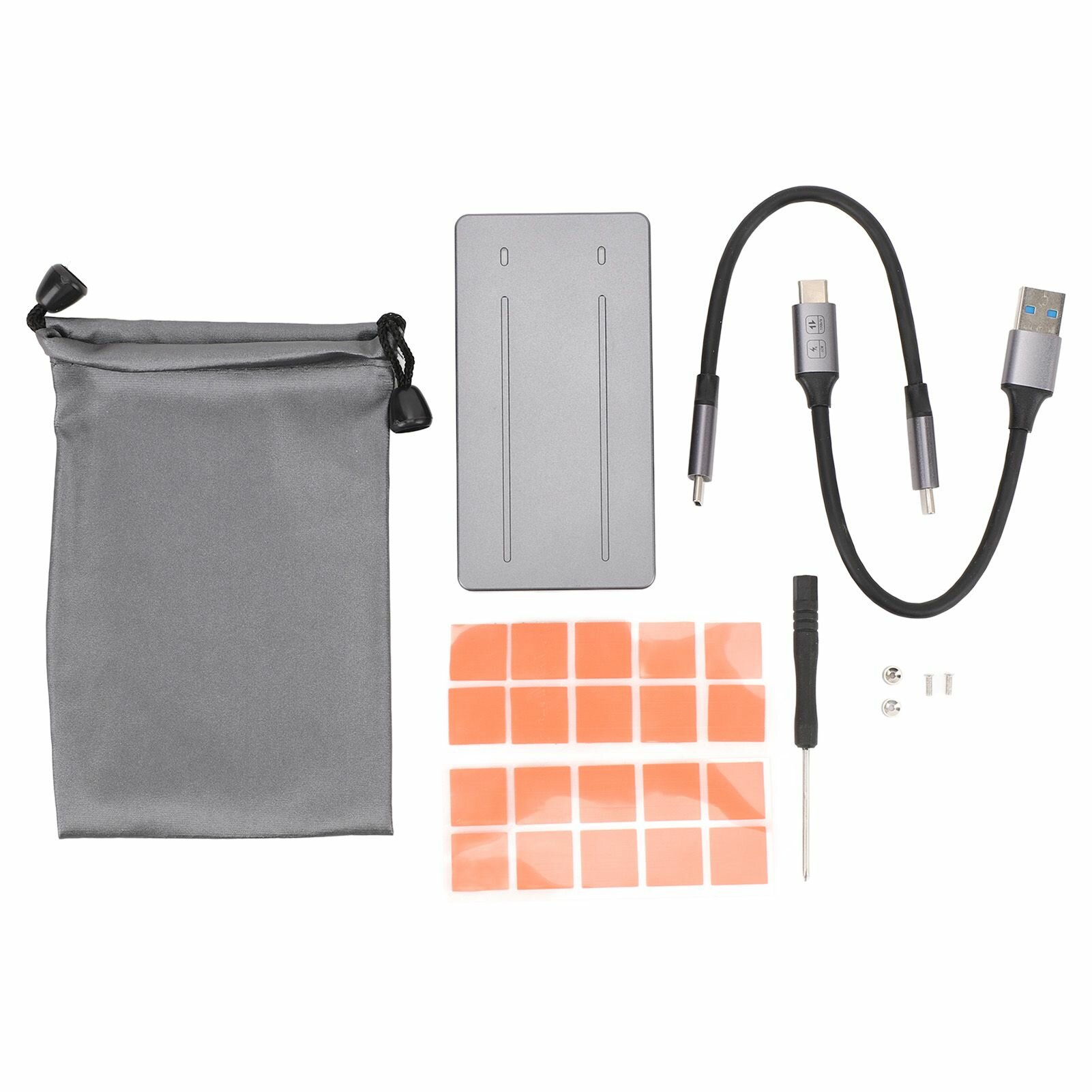 M.2 NVMe dual-bay USB-C 3.2 Gen2 10 Гбит/с док-станция 2230-2280, алюминий