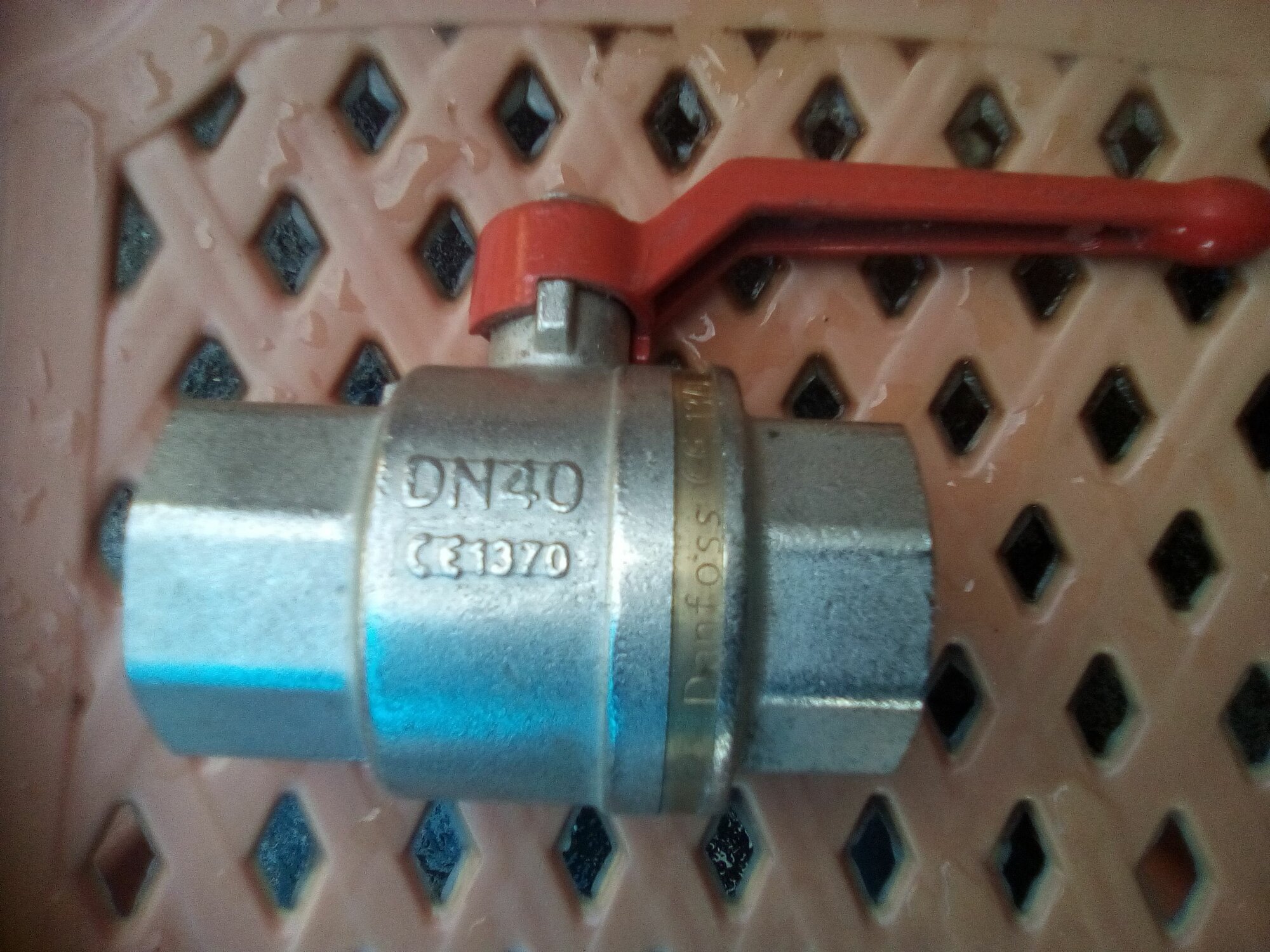 Шаровой кран Danfoss, Ду 40, PN40, латунь, для воды, муфтовое присоединение