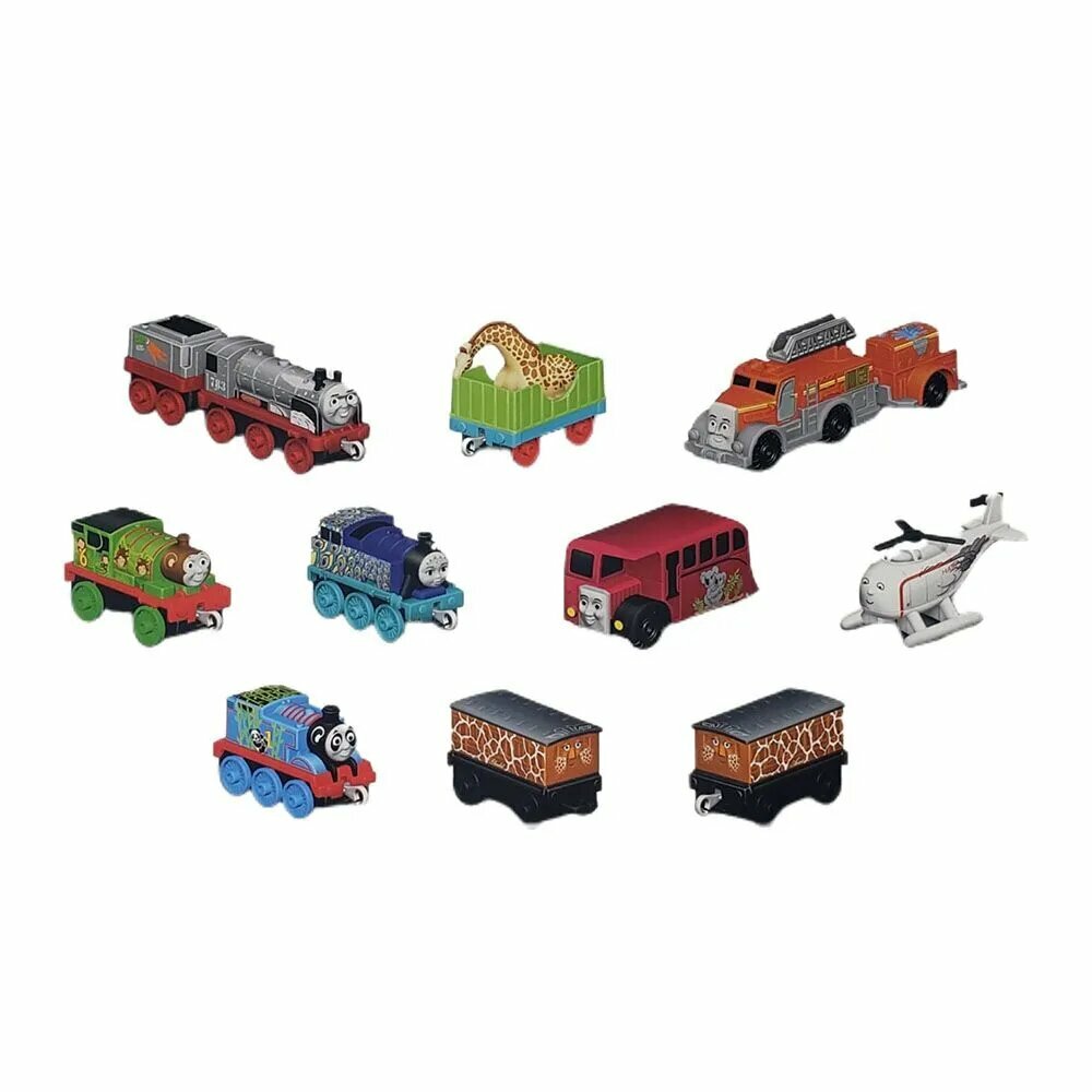 Fisher Price Thomas and Friends Playset: металлические двигатели и транспортные средства, набор игрушечных поездов Томас и его друзья