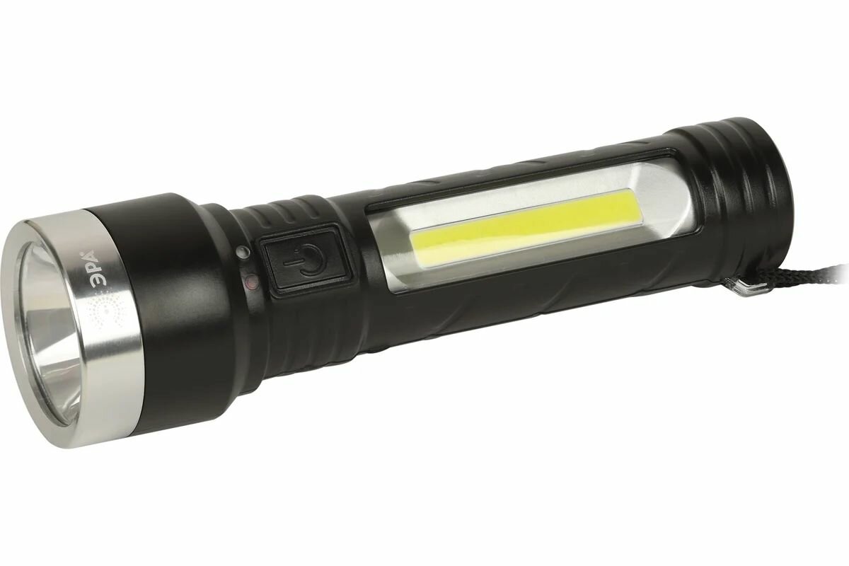 Фонарь ЭРА UA-501 ручной, 5W (400lm), COB+LED, резина Li-ion, IP44