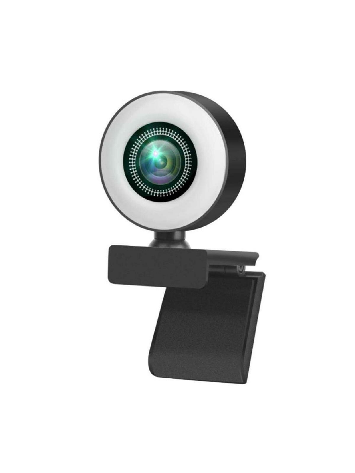 1080P/2K/720P Webcam USB Free Drive Autofocus Computer Camera with 3 Gear Fill Light for Laptop Desktop 360° Rotation