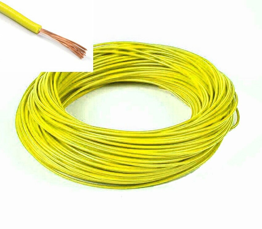 Провод ПГВА 1х1,0 кв. мм, Cu, желтый Автоэлектроника