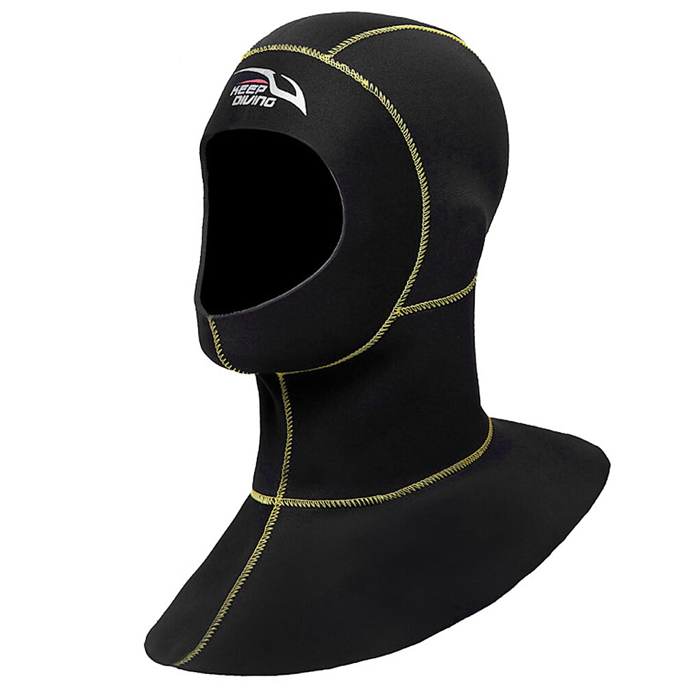 Шапка для дайвинга 3mm неопрен, пляжная водная шапка, тепловая водолазная капа, высокоупругая капа для рафтинга, сноркелинга, парусного спорта, плавания, цвет серебристый/жёлтый (выбор), размер S/M/L/XL/XXL (выбор), количество 1 шт.