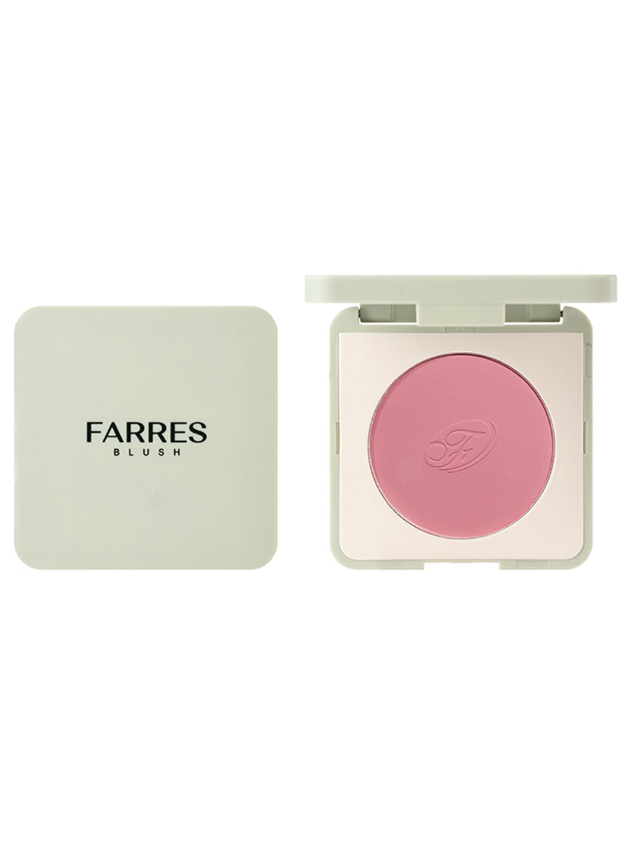 Румяна для лица компактные Farres Natural Urban Bloom, тон 02 фламинго