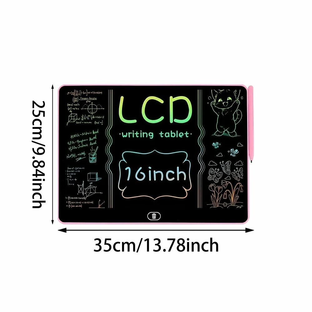 Новогодний ограниченный подарок: Электронная доска для рисования 11, 13, 16 дюймов стираемая, портативная, универсальна для подростков и взрослых, необходима для офиса и школы, граффити