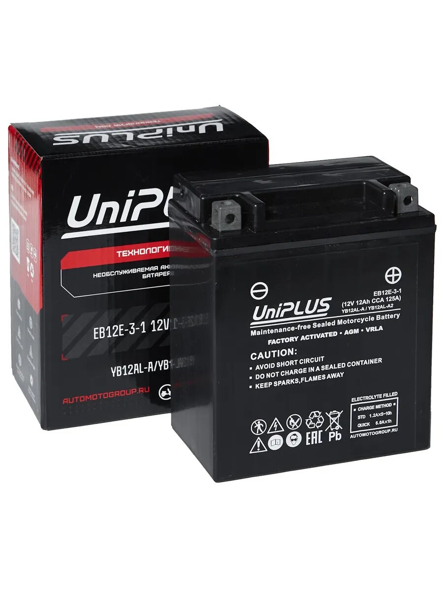 Аккумулятор Leoch UniPLUS EB12E-3-1 12V 12Ач обр. пол.