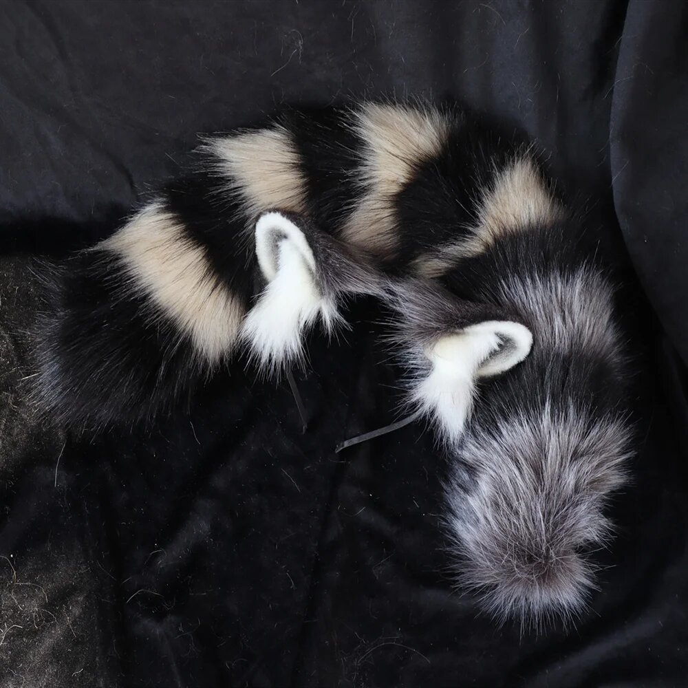 Ручной обруч с ушками енота, цвет Ear and Tail
