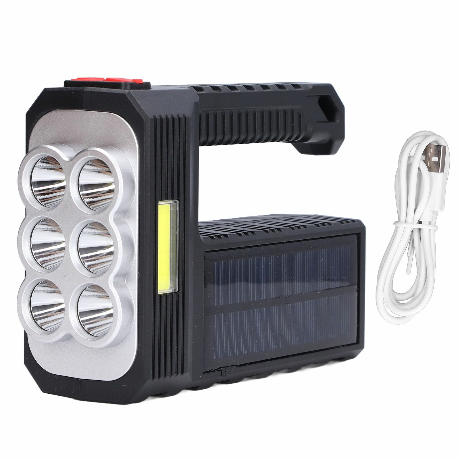 Солнечный водонепроницаемый портативный прожектор с 4 режимами для кемпинга