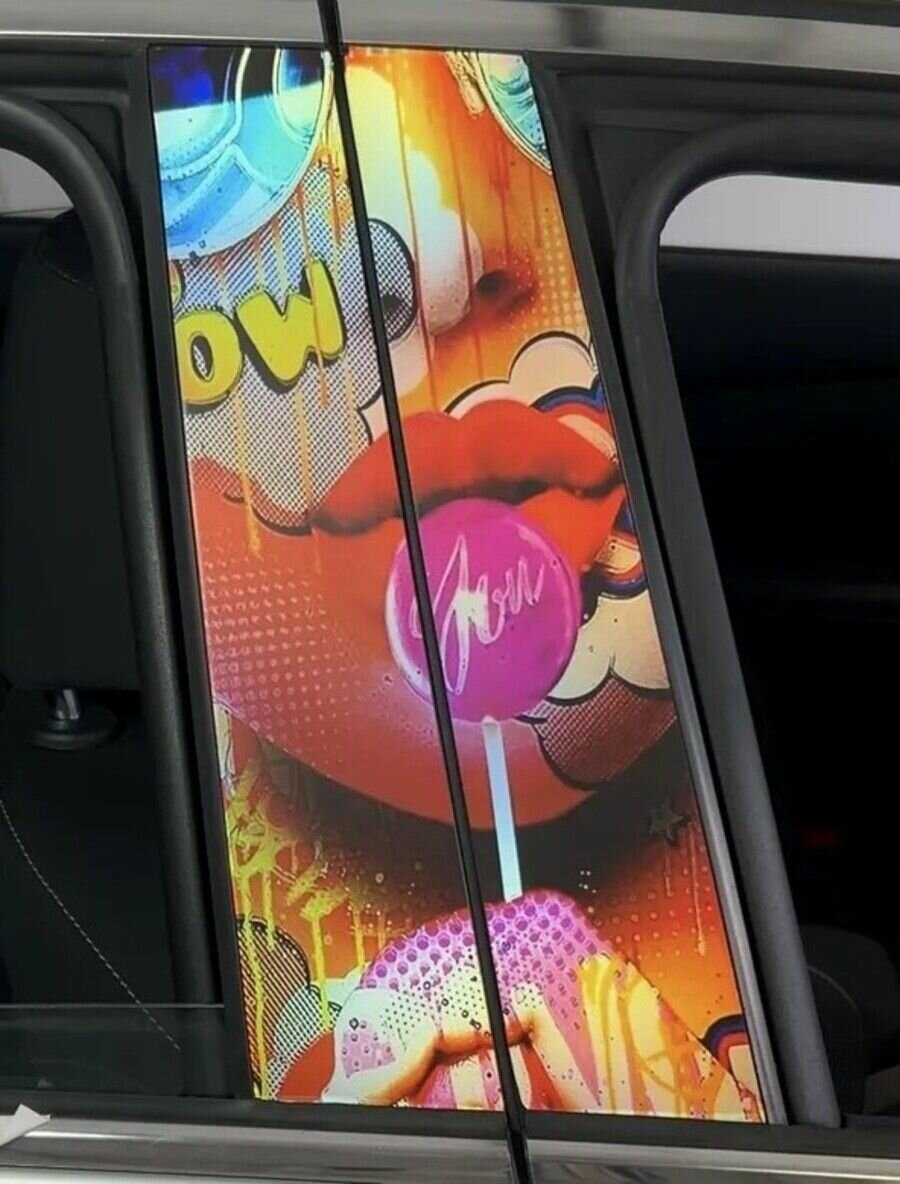 Наклейки на авто/ Наклейки на стойки авто 2 шт. / Наклейка на стойки дверей, Леденец