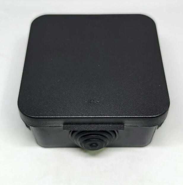 Коробка распределительная 80х80х40 черная, IP 55
