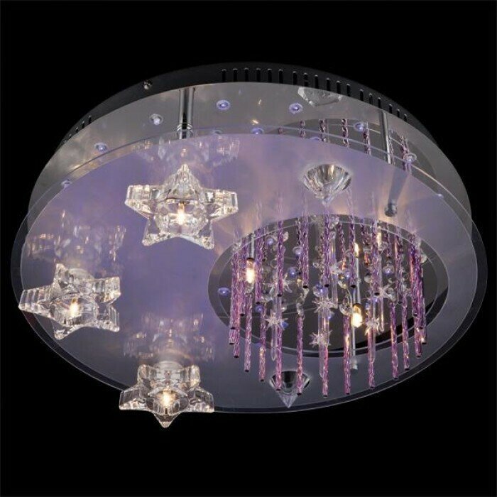 Свет. Галоген - 5642/6 хром/синий+красный+фиолетовый