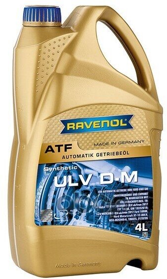 Трансмиссионное масло RAVENOL ATF ULV D-M (4л) Ravenol арт. 4014835879140
