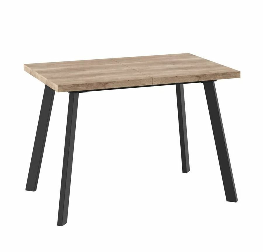 Стол раздвижной RB БОРГ-110(142)х70 Дуб каньон/Чёрный Размеры: Высота 750мм Глубина 700мм Ширина 1100мм