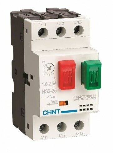 CHINT Пускатель NS2-25 0.25-0.4A (R), 495074