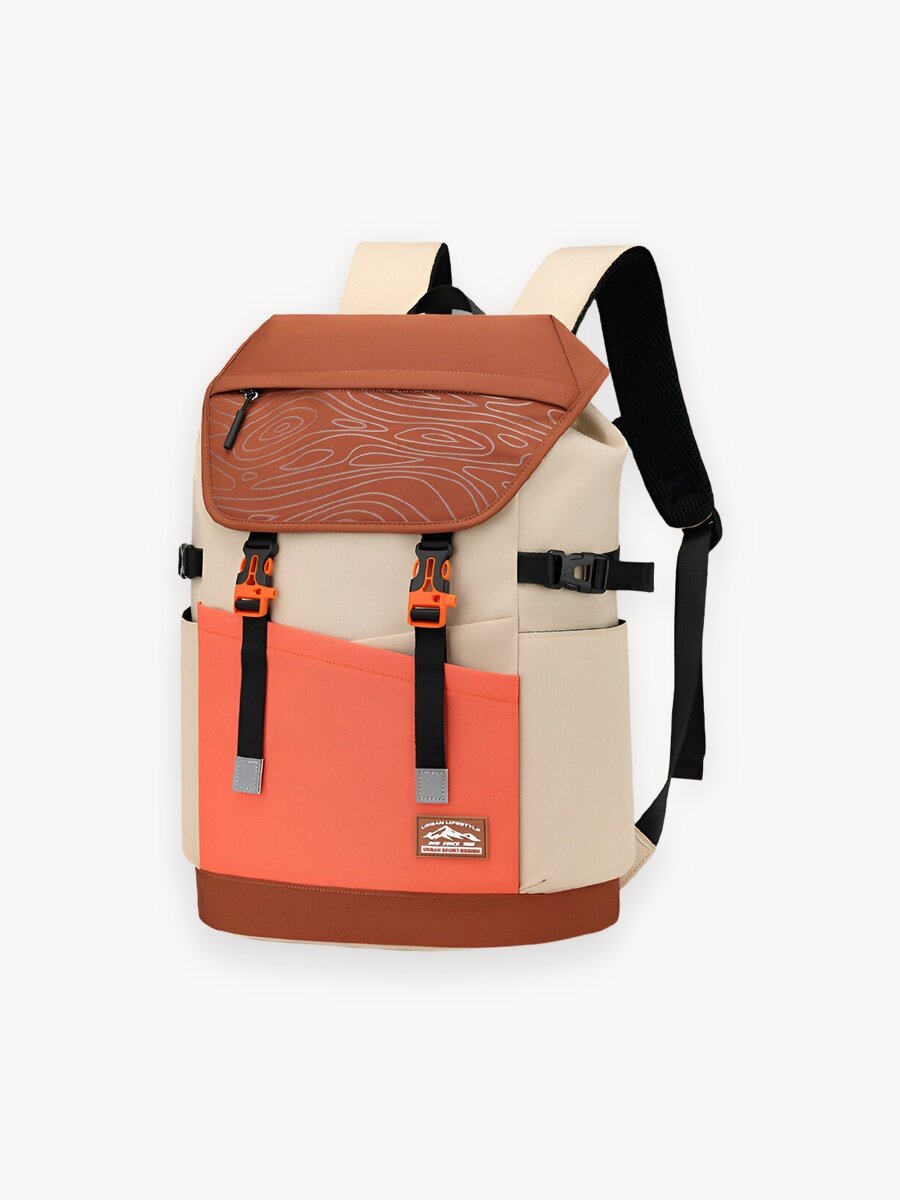 Рюкзак городской, оранжево-бежевый Walker, рюкзак для путешествий