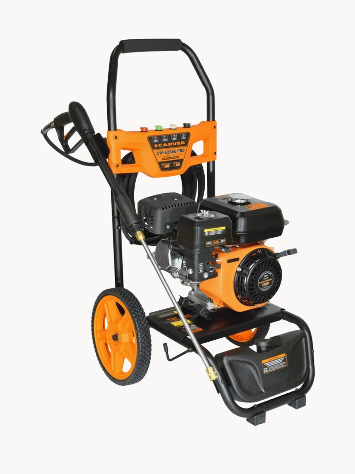 Мойка высокого давления бензиновая CARVER CW-5200G PRO 7лс, 210 бар, 10 л/мин, колеса