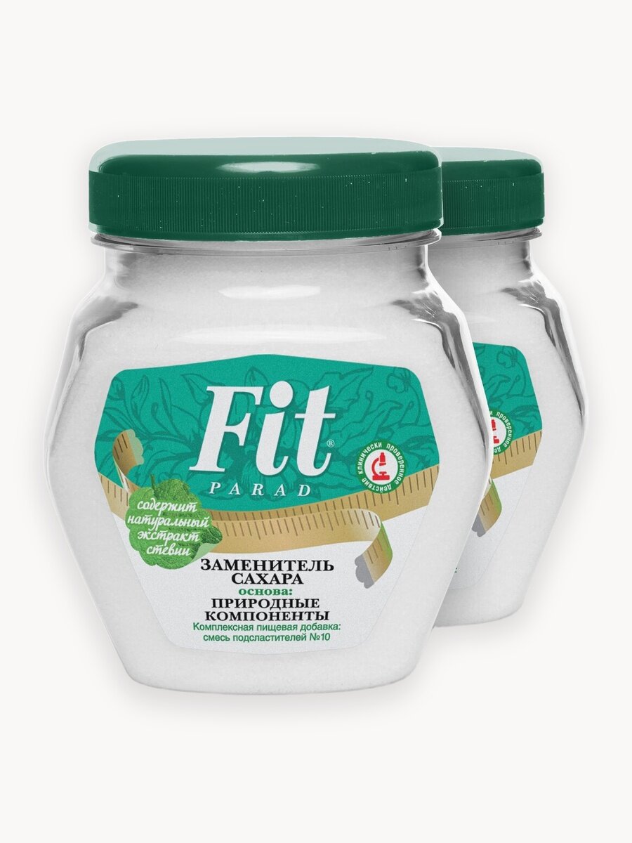FitPARAD / Сахарозаменитель ФитПарад №10 банка, набор 2 штук по 180 г.