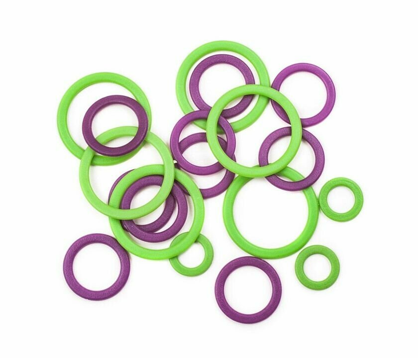 Маркеры для вязания кольцевые 6 мм-20 шт, 10 мм-20 шт, 16 мм-10 шт Knit Pro, Книт Про (10801)