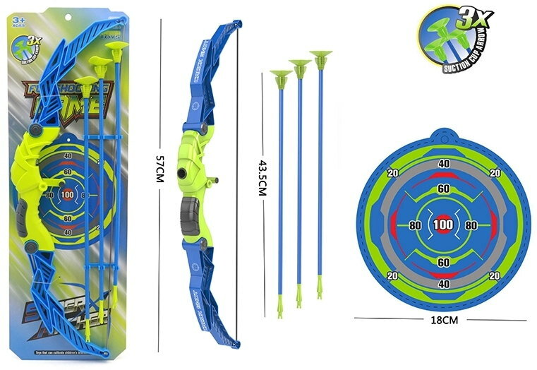 Лук со стрелами на присосках (3 шт) и мишенью 98705A-3 с 3 лет