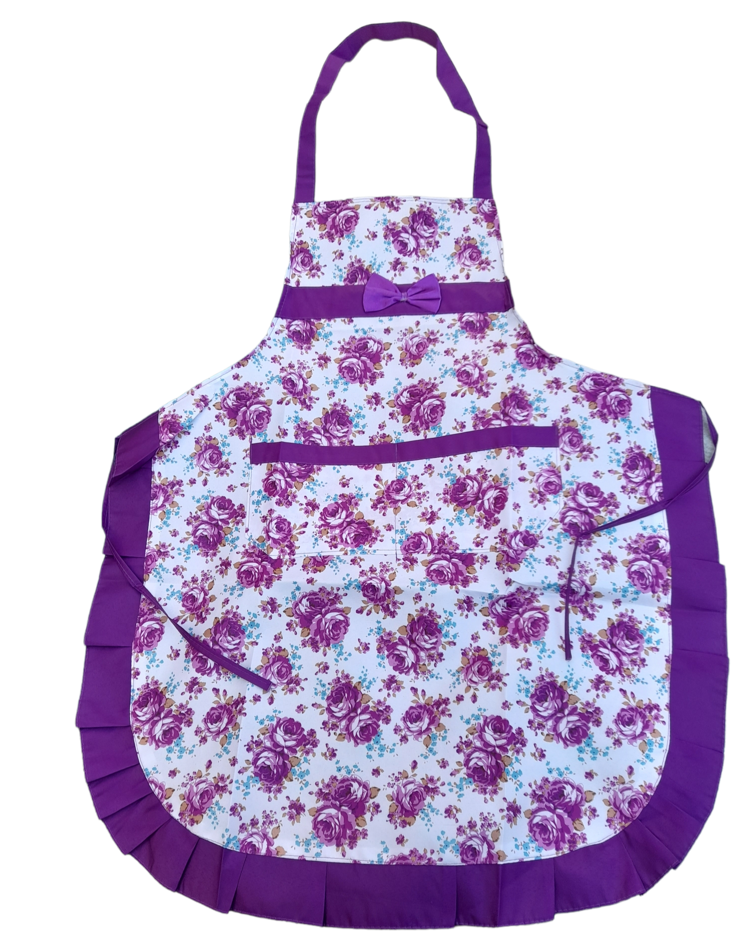 Фартук женский, кухонный, рабочий, универсальный, фиолетовый