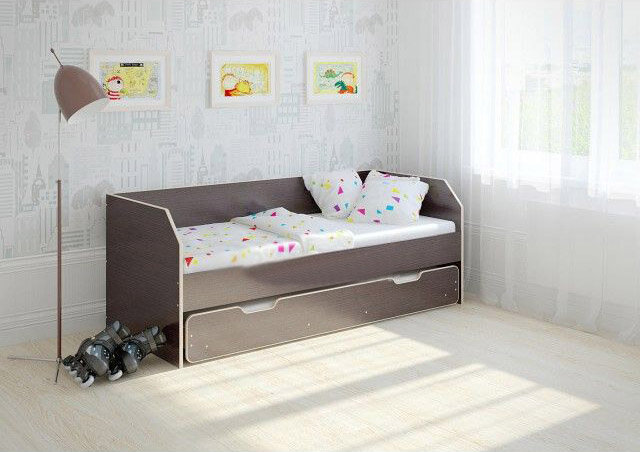 Выдвижная двухъярусная кровать Л-13.2 Венге