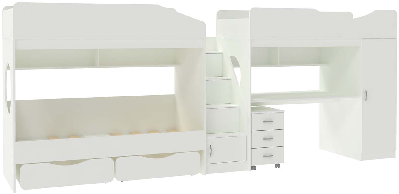 Трехъярусная кровать КарИВи Л-10.6