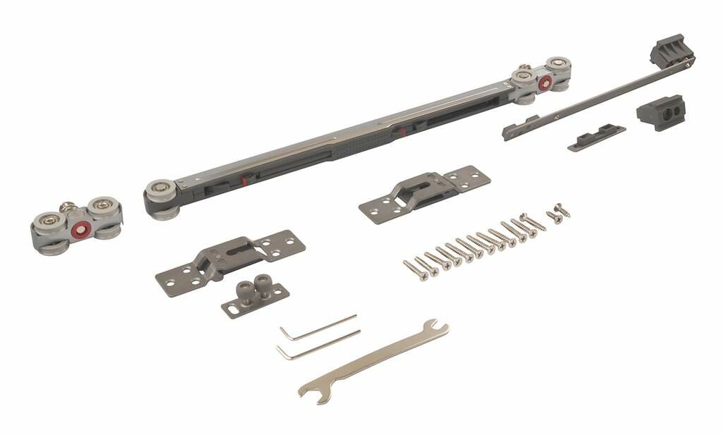 FM905B Комплект для сдвижной деревянной двери с двухсторонним плавным закрыванием