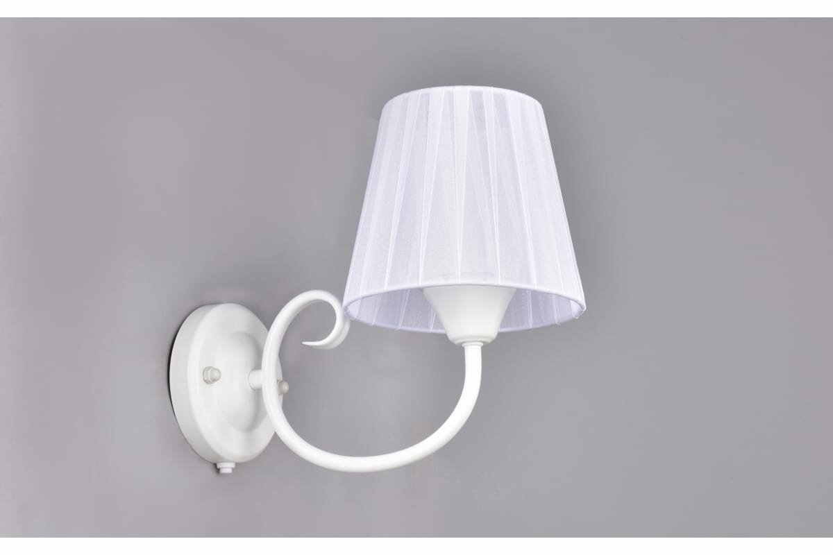 Бра россвет 1х60ВтхE27 РС20916 WT/1W настенный светильник для интерьера для жилых помещений