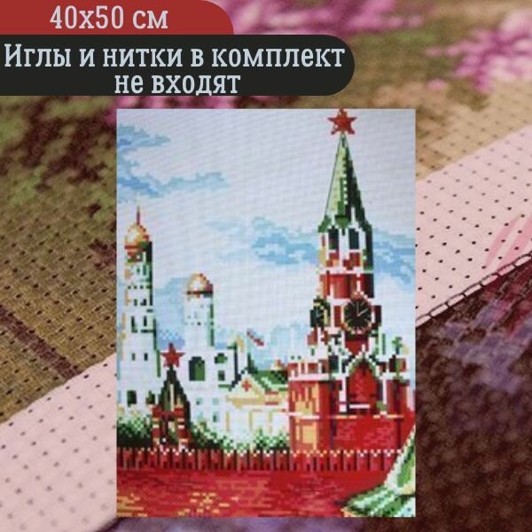 Канва с нанесённым рисунком для вышивания нитками мулине (без ниток) 40*50 0261
