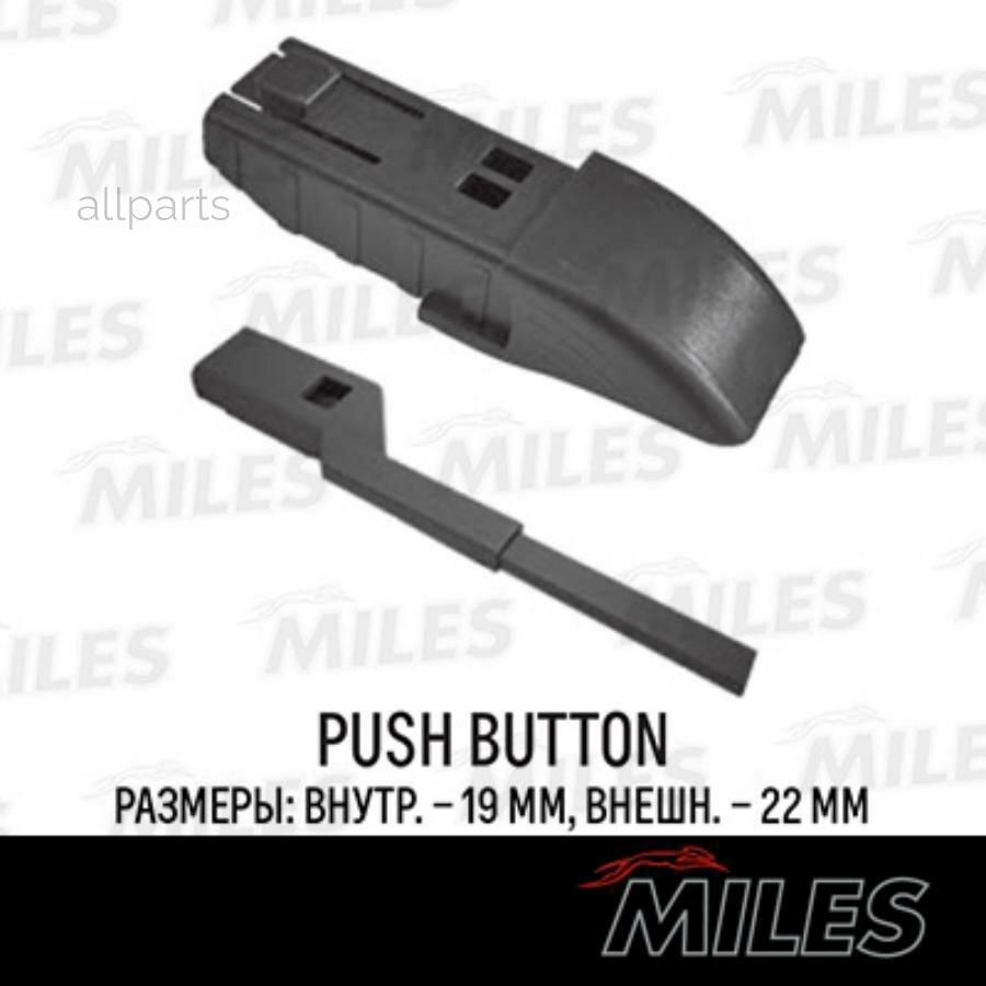 MILES CWA02/10 Адаптер для PUSH BUTTON (PTB) нар.22мм/внутр.19мм (к-т 10 шт.)