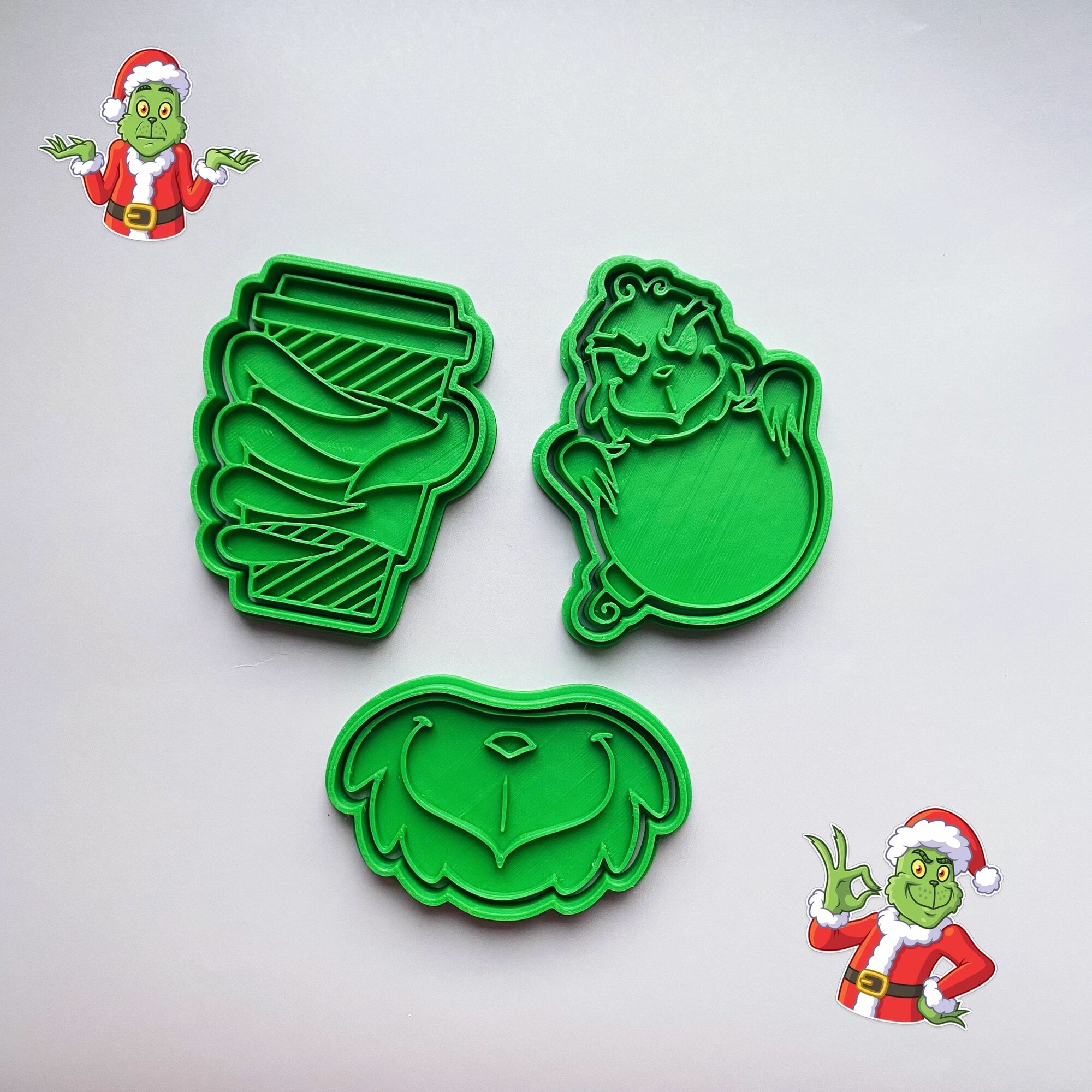 Набор форм для вырубки теста Гринч