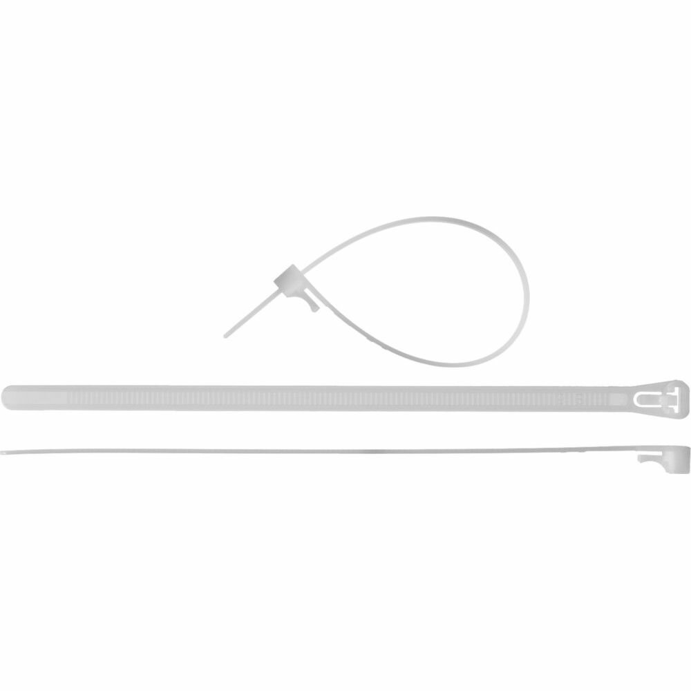 Кабельные стяжки разъемные белые нейлоновые (РА66) 7.5 x 150 мм 100 шт. ЗУБР Профессионал КСР-Б1 309240-75-150