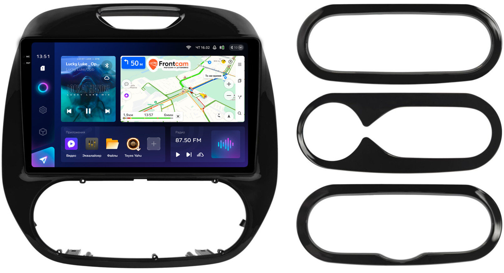 Штатная магнитола Teyes CC3 2K 4/32 9.5" RM-9-161 Renault Kaptur 2016-2022 Android 10 (4G-SIM, DSP, QLed)