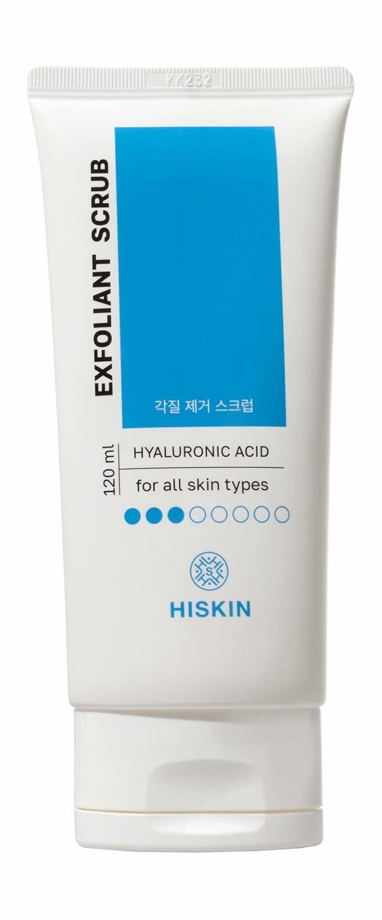 HISKIN Эксфолиант скраб для умывания с гиалуроновой кислотой, 120 мл