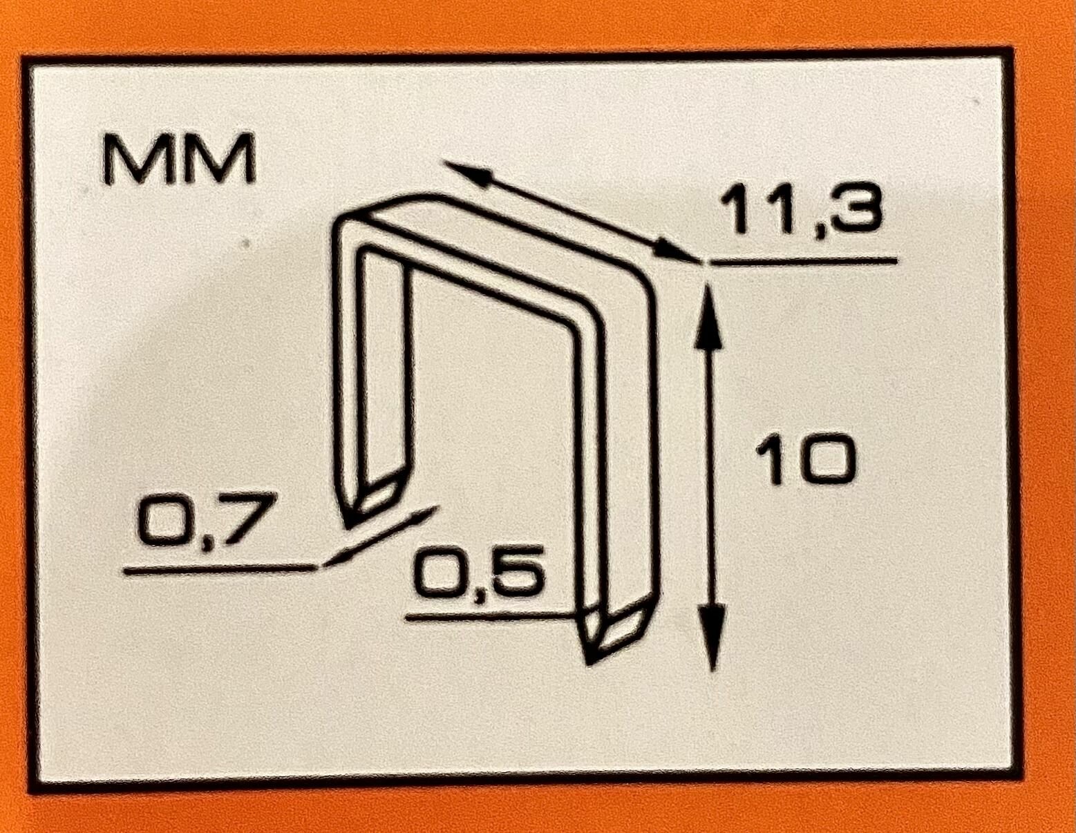 Скобы для строительного/мебельного степлера, тип 53, 10 мм, 1000 шт
