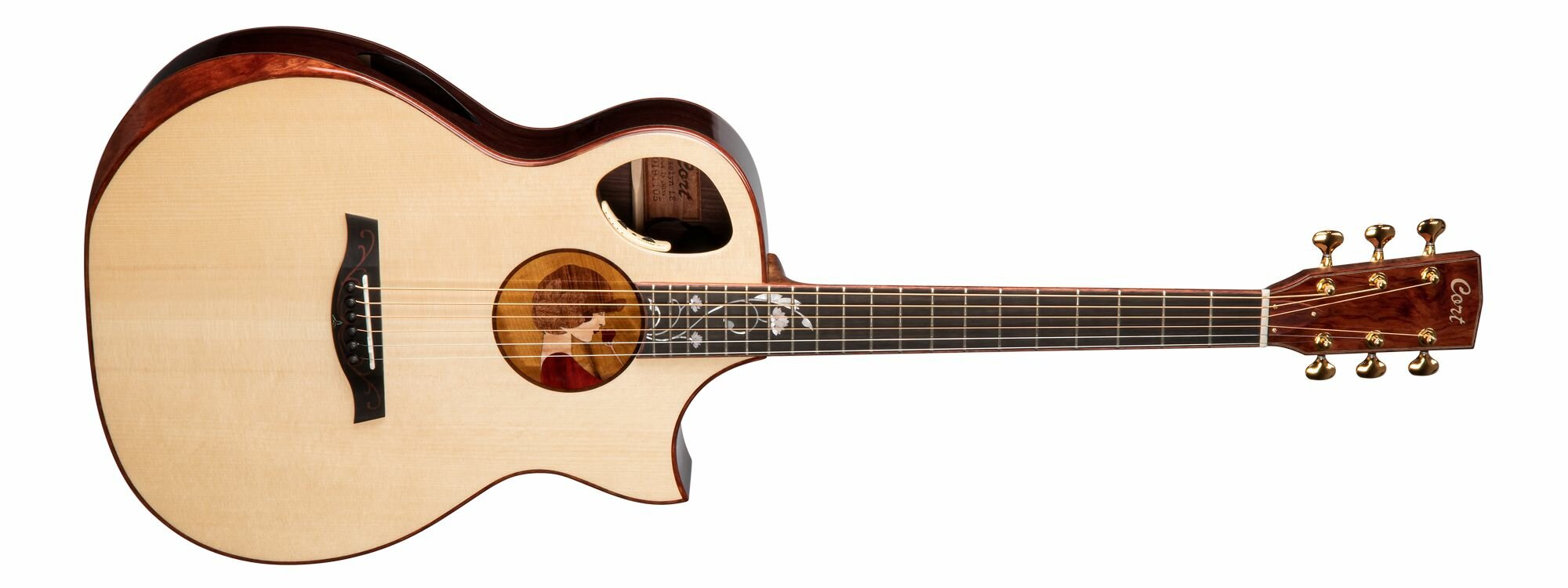 Электро-акустическая гитара Cort Roselyn LE, корпус Ель/Палисандр, гриф Красное Дерево, с кейсом, лимитированная