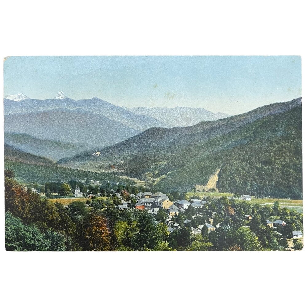 Почтовая открытка "Кавказ. Красная Поляна. Общий вид" 1900-1917 гг. Российская Империя