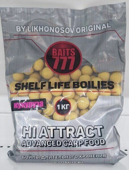 Бойлы 777 Baits Лихоносовы кукуруза (corn) 20мм