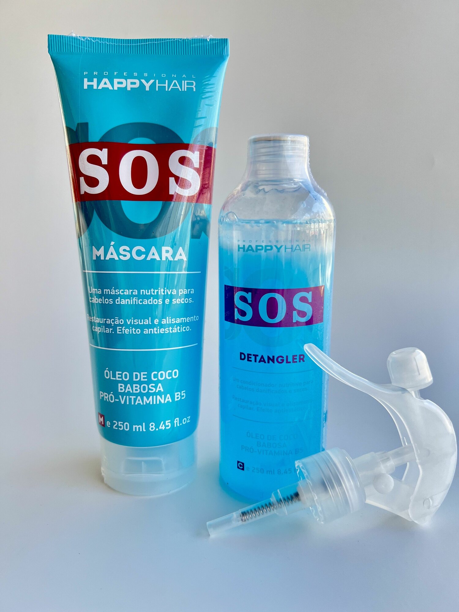 Набор Happy Hair SOS Маска без сульфатов+Cпрей Детанглер-кондиционер 250/250 мл