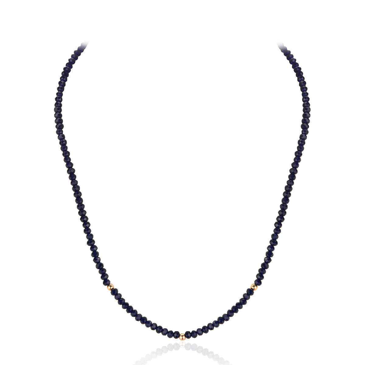 Колье, красное золото, 585 проба, хрусталь