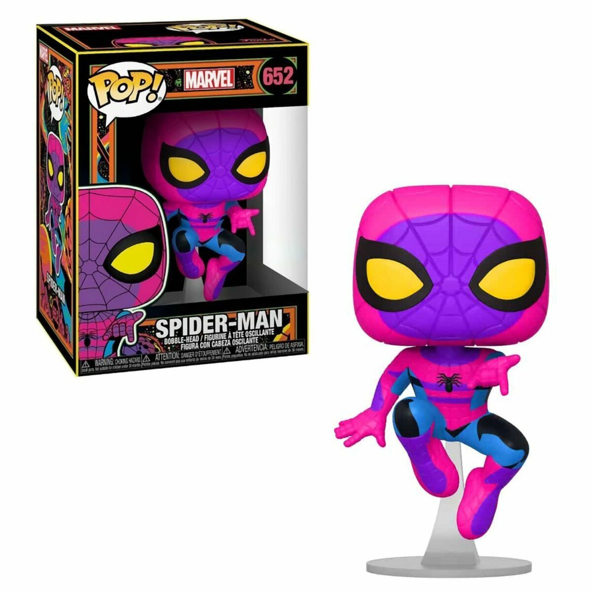 Фигурка Спайдер Мен Bobble Marvel Black Light Spider-Man (Exc) 652