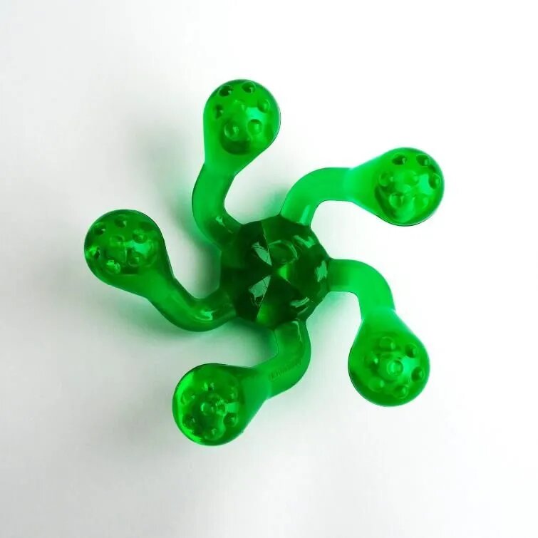 Массажер Лапонька чудо краб с шипами, зеленая