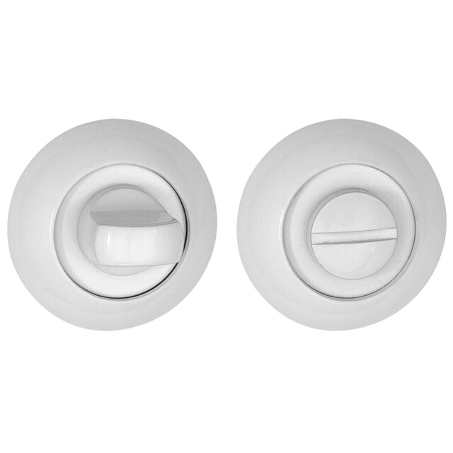 Завертка сантехническая круглая белая PUNTO - точная фиксация трубопроводной арматуры