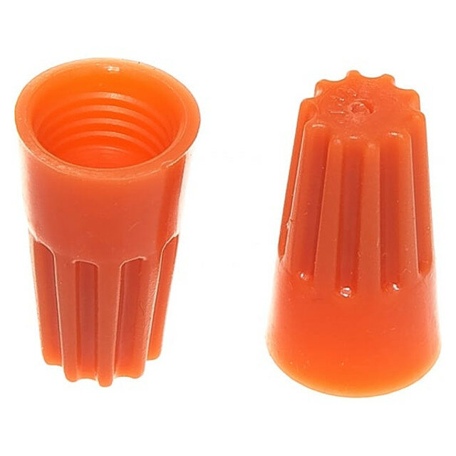 Изолирующий соединительный зажим 2-4 мм, оранжевый, набор 50 шт для кабелей и проводов