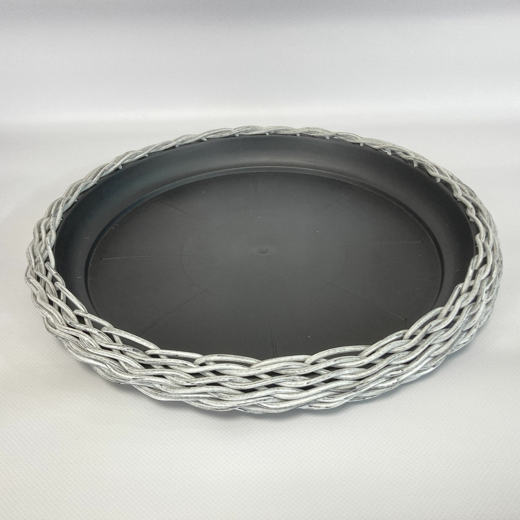 Поддон из искусственного ротанга для горшков/кашпо. 44 см. Березка.