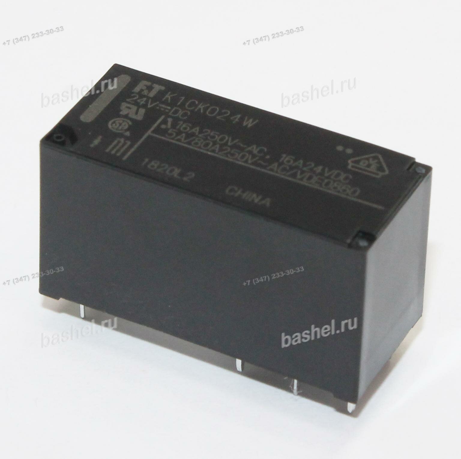RELAY FTR-K1CK024W 24VDC, Реле, FUJITSU, (упр:24В/DC, комм: 16A/250В/AC, 1NO/1NC, AgSnO2, R-coil:1.4кОм)