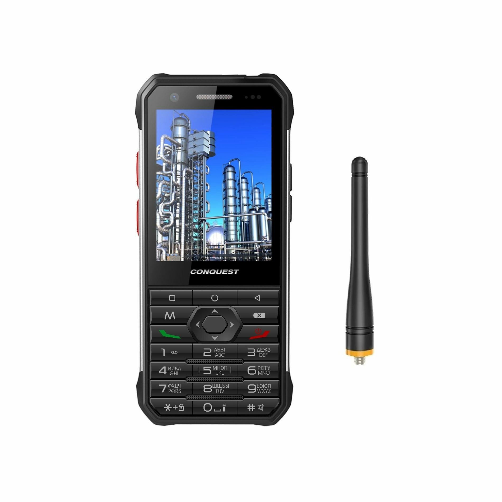 Телефон смартфон с рацией Conquest F3 PTT, черный