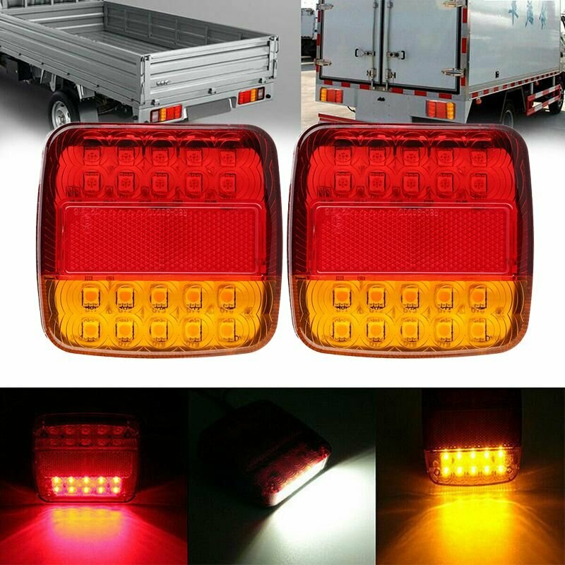 Задсветильник фонарь для прицепа, грузовика, 20 светодиодный, фонарь для ходовых сигналов поворота, 12 В, 2 шт.
