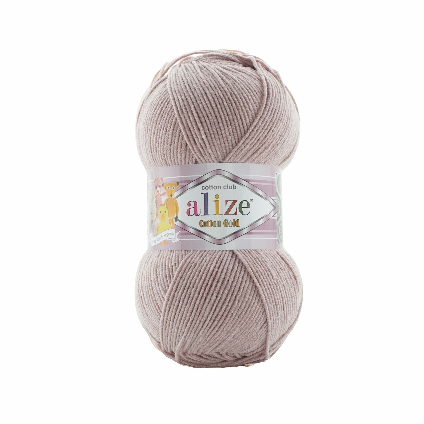 Пряжа Хлопок голд (Cotton gold) упаковка 5 мотков 100 г, 330 м. 55% хлопок 45% акрил цвет 592 бежевый
